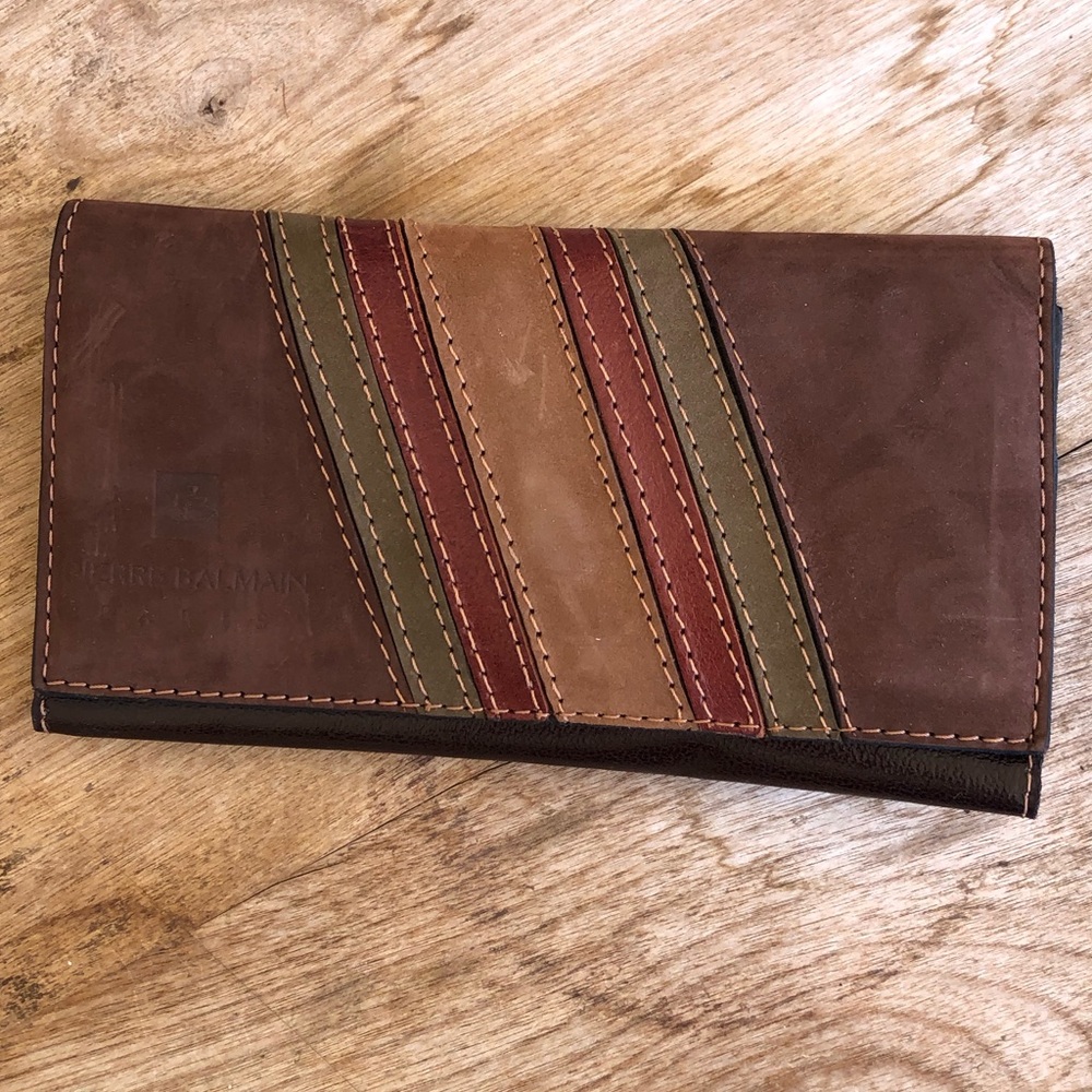 Pierre Balmain Paris Leather Trifold Wallet New - Gem